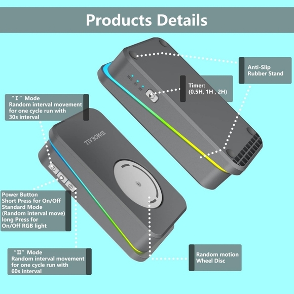 Other | Mouse Jiggler Undetectable Mouse Mover Device Rgb Jiggler Mouse ...